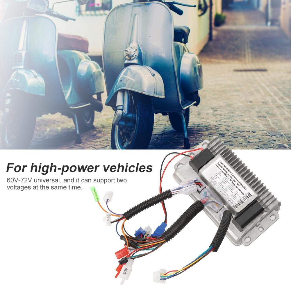 Alomejor Motor Controller, 60V 72V Universal 3 Mode High Power Brushless Motor Controller for E Bike Electric Bike Scooter