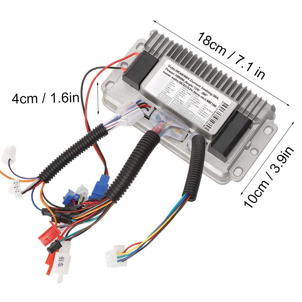 Alomejor Motor Controller, 60V 72V Universal 3 Mode High Power Brushless Motor Controller for E Bike Electric Bike Scooter