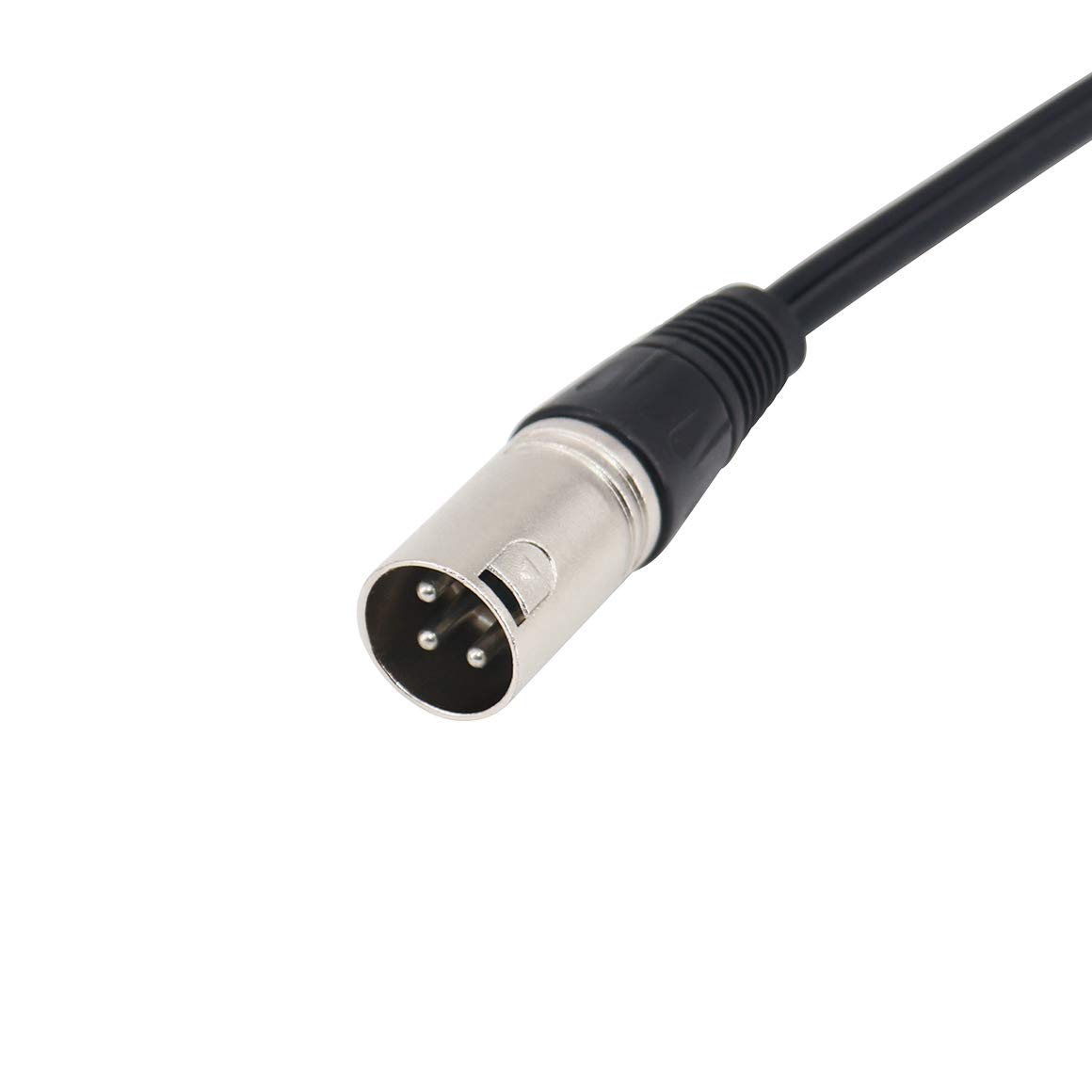 Tan QY Splitter XLR Cable 3 Pin XLR Splitter Y-Adapter Male to 2 Female DMX Cable， mic preamp, Splitter Patch Cable (1Ft)