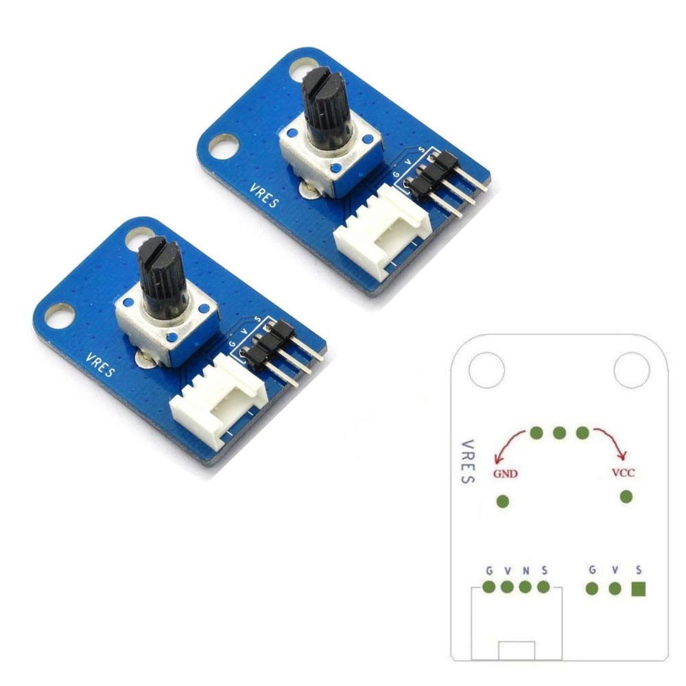 Wixine 2Pcs 10K Ohm Rotary Potentiometer Module for Arduino UNO PIC AVR MCU DSP