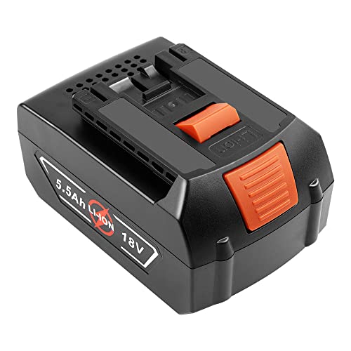 ARyee 18V 5.5Ah Replacement for Bosch 18V Battery BAT618 BAT609 BAT622 BAT609G BAT618G BAT619 BAT619G BAT610G 24618-01 Cordless Power Tools