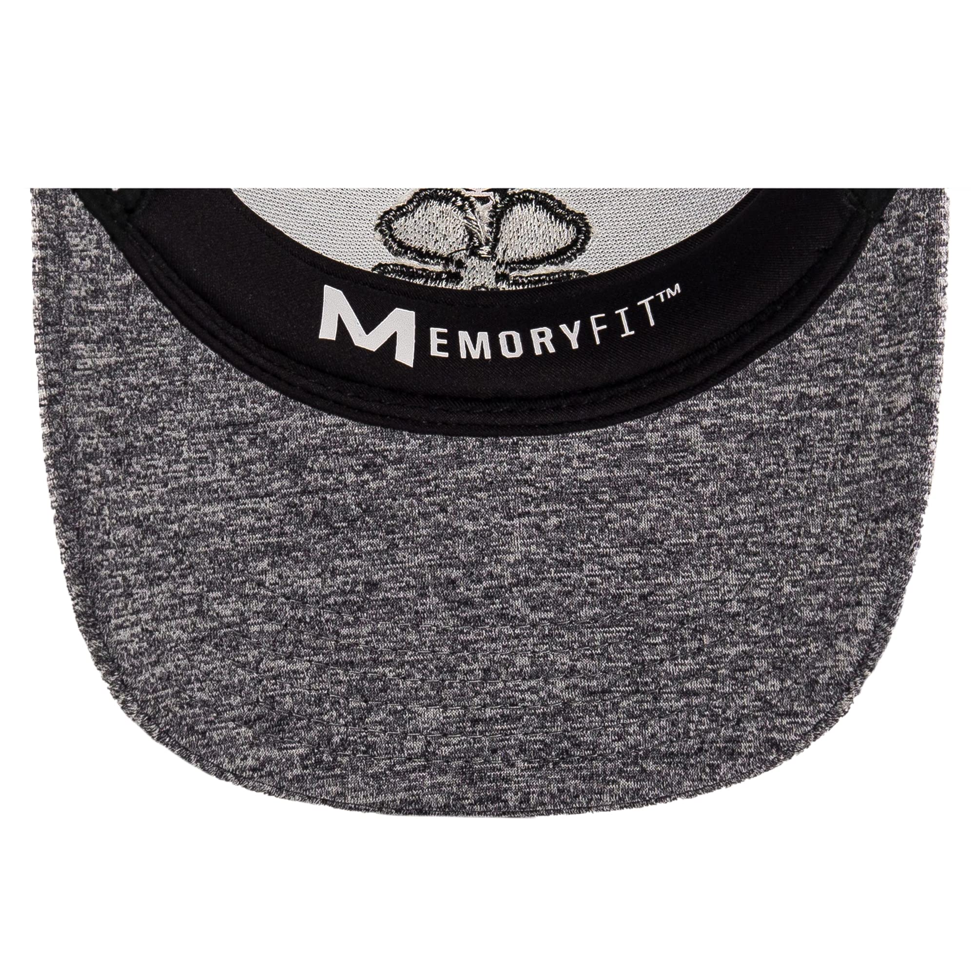 Black Clover Lucky Heather Mesh Grey Flex Cap, Black/Grey/Black Mesh (S/M)