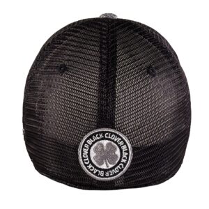 Black Clover Lucky Heather Mesh Grey Flex Cap, Black/Grey/Black Mesh (S/M)