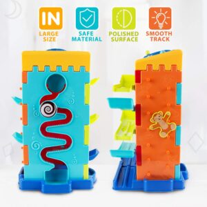 VATOS 5-in-1 Activity Cube Toys, Race Car Ramp Track,Toddler Toys, Montessori Stem Educational Cars Toys for 2 3 Years Old Boy and Girl, Great Gift as Toddler Boy Toys