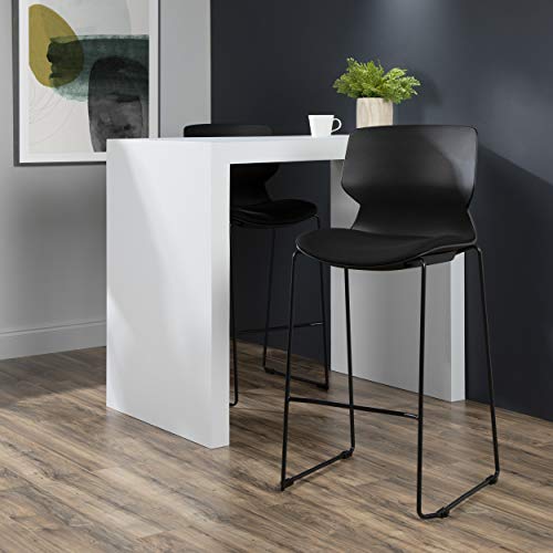 HON Basyx Contempo Guest Stool, 2 Pack, Black/Black