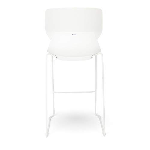 HON Basyx Contempo Guest Stool, 2 Pack, White/Black