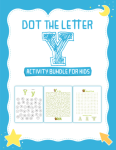 dot the letter y activity bundle for kids