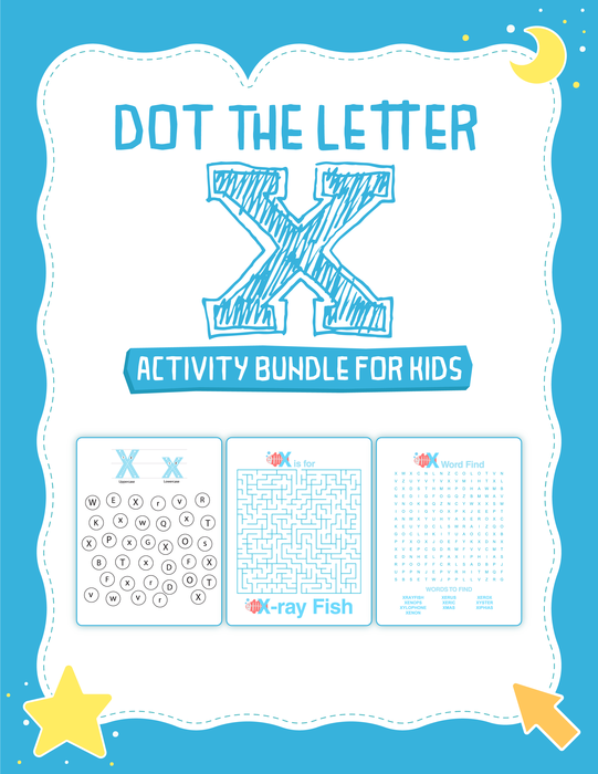 Dot the letter X Activity Bundle For Kids