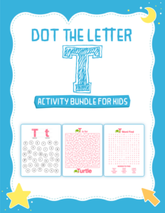 dot the letter t activity bundle for kids