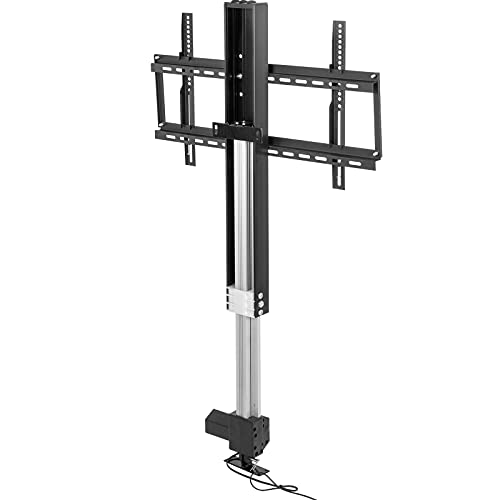 VEVOR Motorized TV Lift Stroke Length 31 Inches Motorized TV Mount Fit for Max.60 Inch TV Lift with Remote Control Height Adjustable 42-73 Inch,Load Capacity 132 Lbs