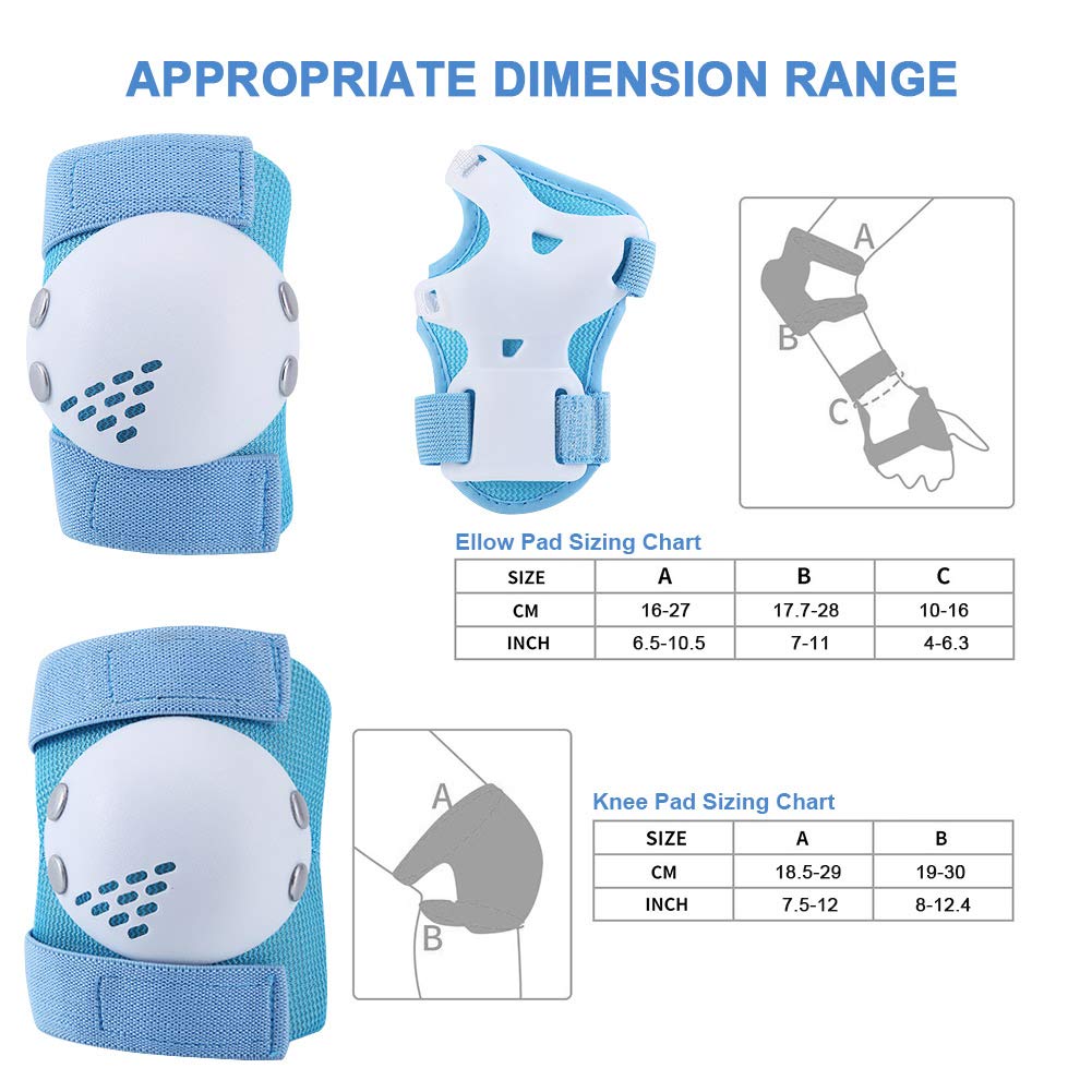 ArgoHome Kids Protective Gear Knee Pads Elbow Pads for Kids, Toddler Knee Pads and Elbow Pads Set Wrist Guards for Roller Skate Biking, Riding, Cycling Skating Scooter