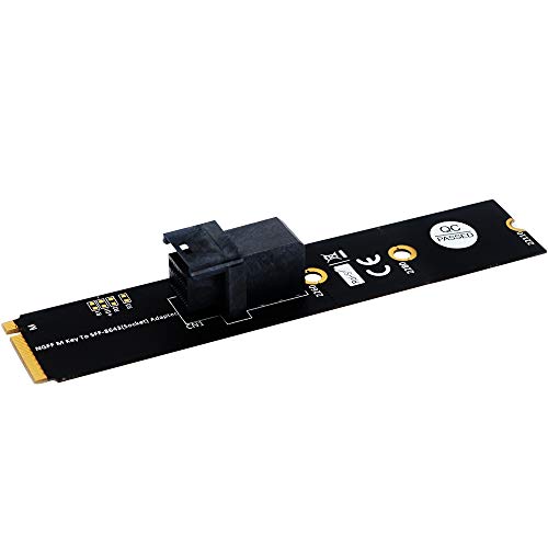 Mini Pcie to Pcie Adapter M.2 Module with Mini-SAS HD (SFF-8643) 36-Pin Connector for U.2 (SFF-8639) NVMe SSD (Upward miniSAS) - Support Intel 750 2.5-inch U.2 SFF SSD