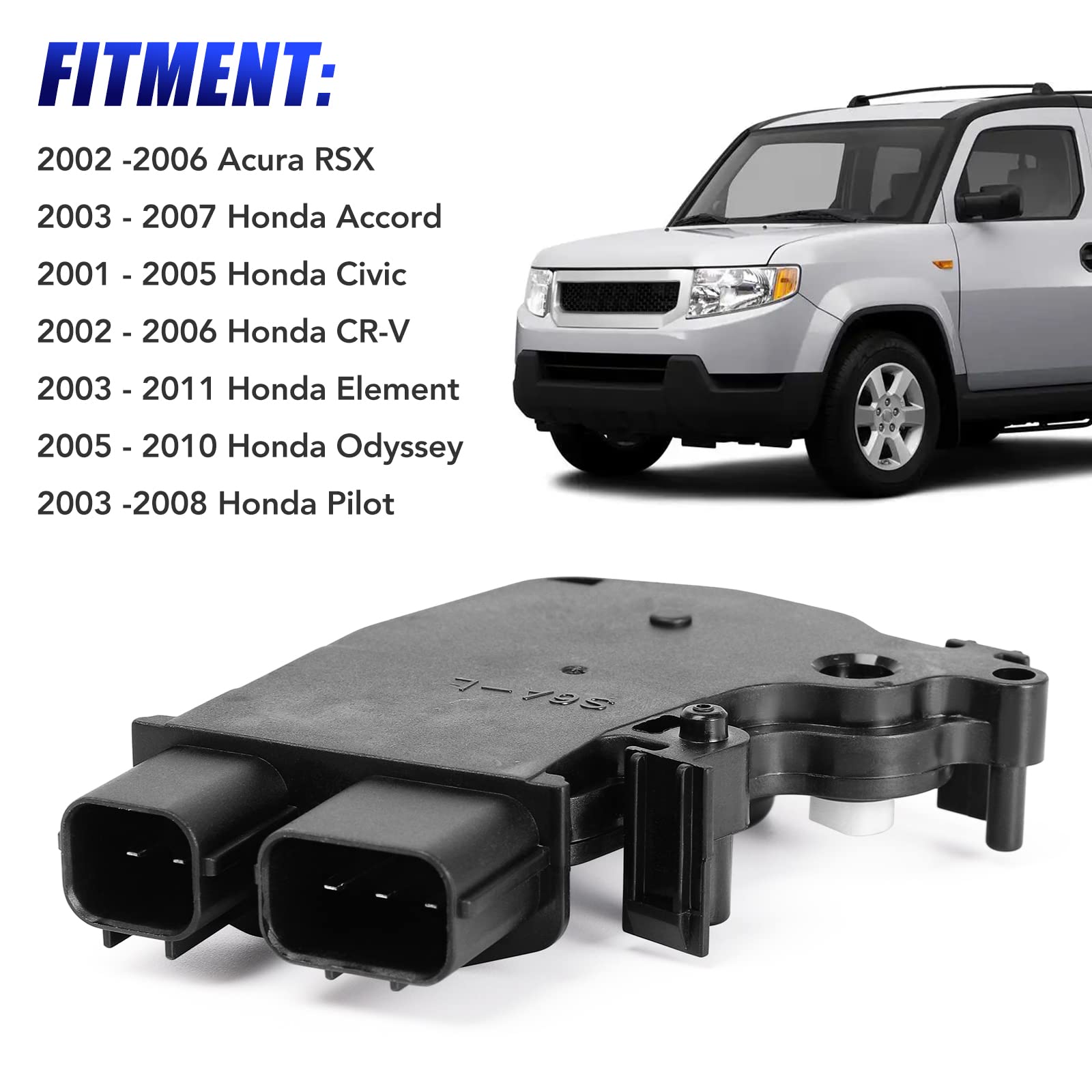 Door Lock Actuator Front Driver Side Replacement for 2003-2007 Honda Accord Civic CR-V Element Odyssey Pilot, 2002-2006 Acura RSX, 72155-S5P-A11,72155S5PA11