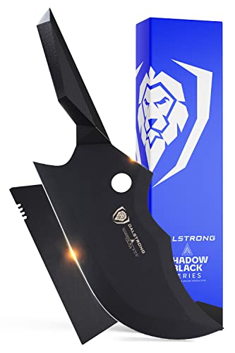 DALSTRONG Meat Cleaver Knife - 9 inch - Shadow Black Series - Black Titanium Nitride Coated - High Carbon - 7CR17MOV-X Vacuum Treated Steel - Sheath - Massive Razor Sharp Kitchen Knife - NSF Certified