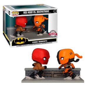 funko san diego comic-con 2020 pop! comic moment dc: red hood vs. deathstroke vinyl figure, multicolor