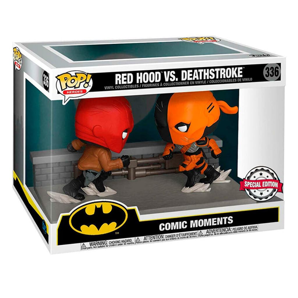 Funko San Diego Comic-Con 2020 Pop! Comic Moment DC: Red Hood vs. Deathstroke Vinyl Figure, Multicolor