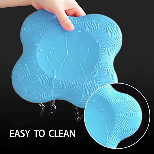 Zealtop Yoga Knee Pad Cushion Extra Thick for Knees Elbows Wrist Hands Head Foam Yoga Pilates Work Out Kneeling pad (Lake Blue 2packs)