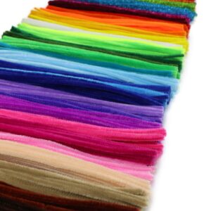 Carl & Kay 600 Pipe Cleaners & 74 Googly Eyes - Chenille Stems Pipe Cleaners Craft - Colorful Pipe Cleaners for Crafts - Colored Pipe Cleaners for Kids - Bulk Pipe Cleaners - Soft Fuzzy Chenille Stems