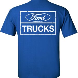 Fair Game Ford Trucks White Square Logo T-Shirt F&B Adult Unisex-Royal Blue-XL