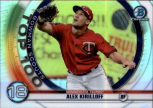 2020 bowman chrome scouts top 100#btp-18 alex kirilloff minnesota twins rc rookie mlb baseball trading card