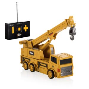 top race 4 channel mini remote control fork excavator 1:64 scale, mini construction toys series (tr-015)