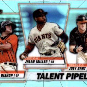 2020 Bowman Chrome Talent Pipeline Trios #TP-SFG Hunter Bishop/Joey Bart/Jalen Miller San Francisco Giants RC Rookie MLB Baseball Trading Card