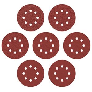 luckyway 72-piece sandpaper set, 5 inch 8 hole hook and loop adhesive sanding discs sandpaper for random orbital sander 40 60 80 120 180 240 320 grits