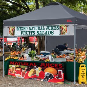 MASTERCANOPY Durable Pop-up Canopy Tent with 1 Sidewall (10'x10',Dark Gray)