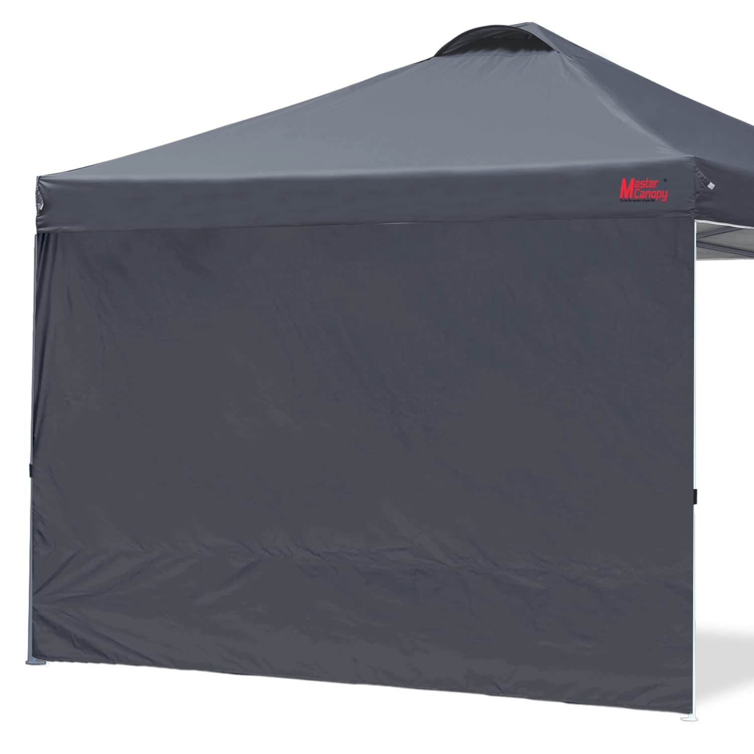 MASTERCANOPY Durable Pop-up Canopy Tent with 1 Sidewall (10'x10',Dark Gray)