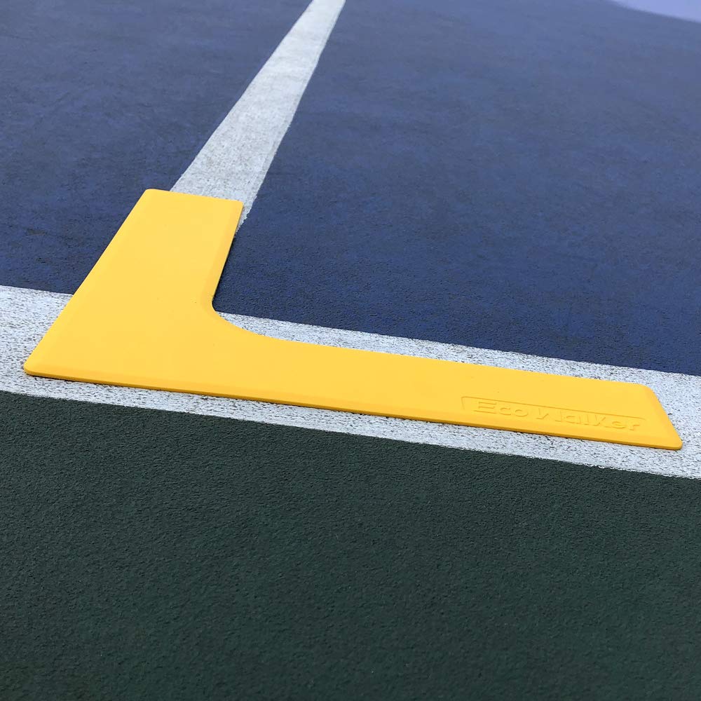 Eco Walker Court Line Marker Set Create Your Own Pickleball Mini Tennis Court (Blue-Yellow)