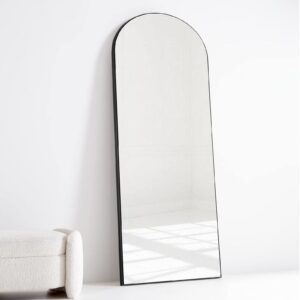 MIRUO Full Length Mirror, 59" x 20", Standing Hanging or Leaning Against Wall Floor Mirrors Body Dressing Wall-Mounted for Living Room, Bedroom with Aluminum Alloy Thin Frame, Silver.