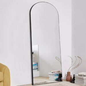 MIRUO Full Length Mirror, 59" x 20", Standing Hanging or Leaning Against Wall Floor Mirrors Body Dressing Wall-Mounted for Living Room, Bedroom with Aluminum Alloy Thin Frame, Silver.