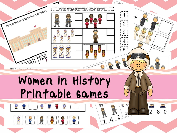 30 Printable Women in History themed Games and Activities