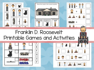 30 printable franklin d. roosevelt themed games and activities