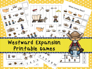 30 printable westward expansion themed games and activities