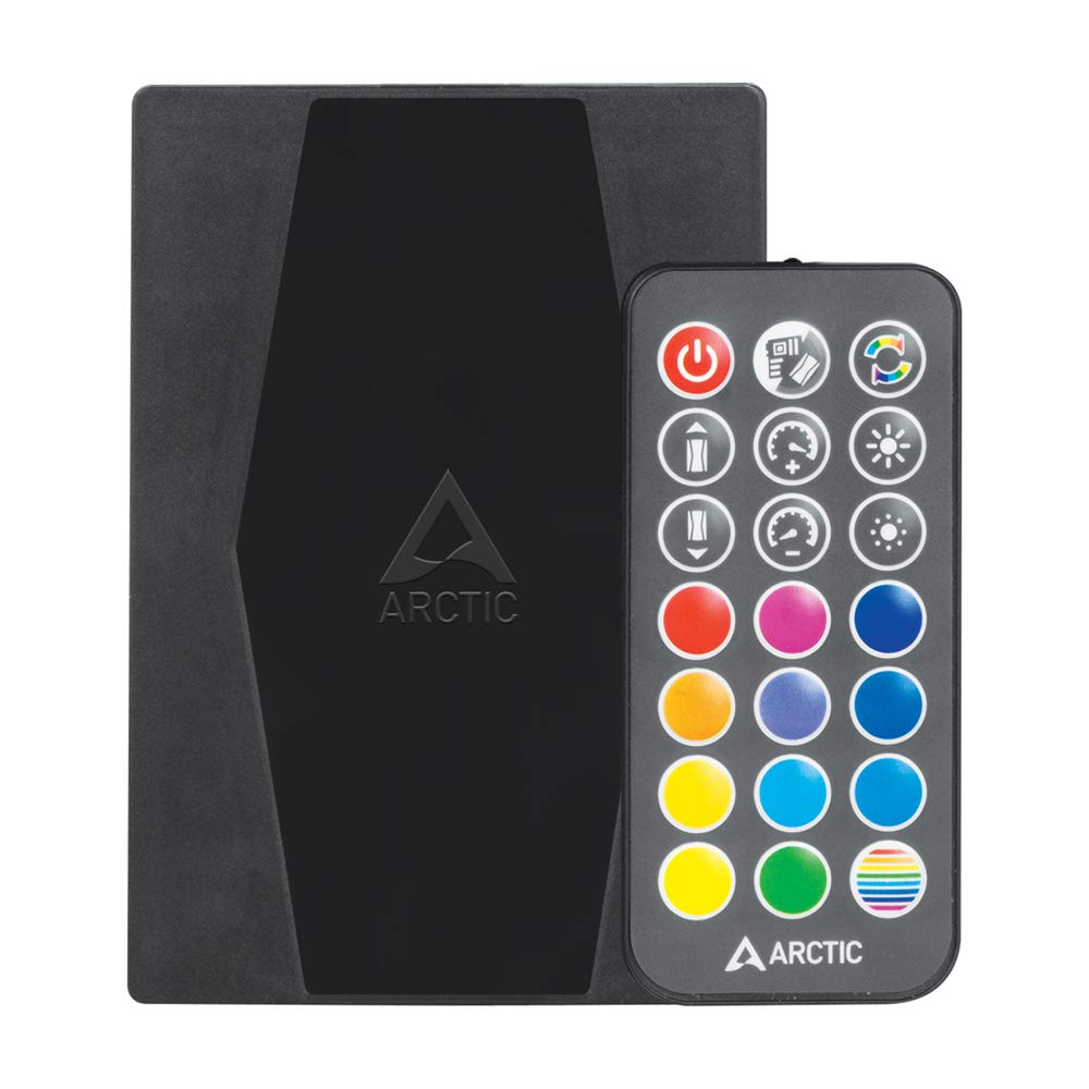 ARCTIC A-RGB Controller - Remote Controlled Illumination Fan Hub with Motherboard Sync - Black