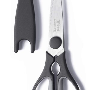 Tribal Cooking Kitchen Scissors - 8.8-Inch Professional Kitchen Shears - Heavy Duty, Stainless Steel, Dishwasher Safe - Micro Serrated Edge Cuts Food, Meat, Poultry - Sharp Utility Scissors.