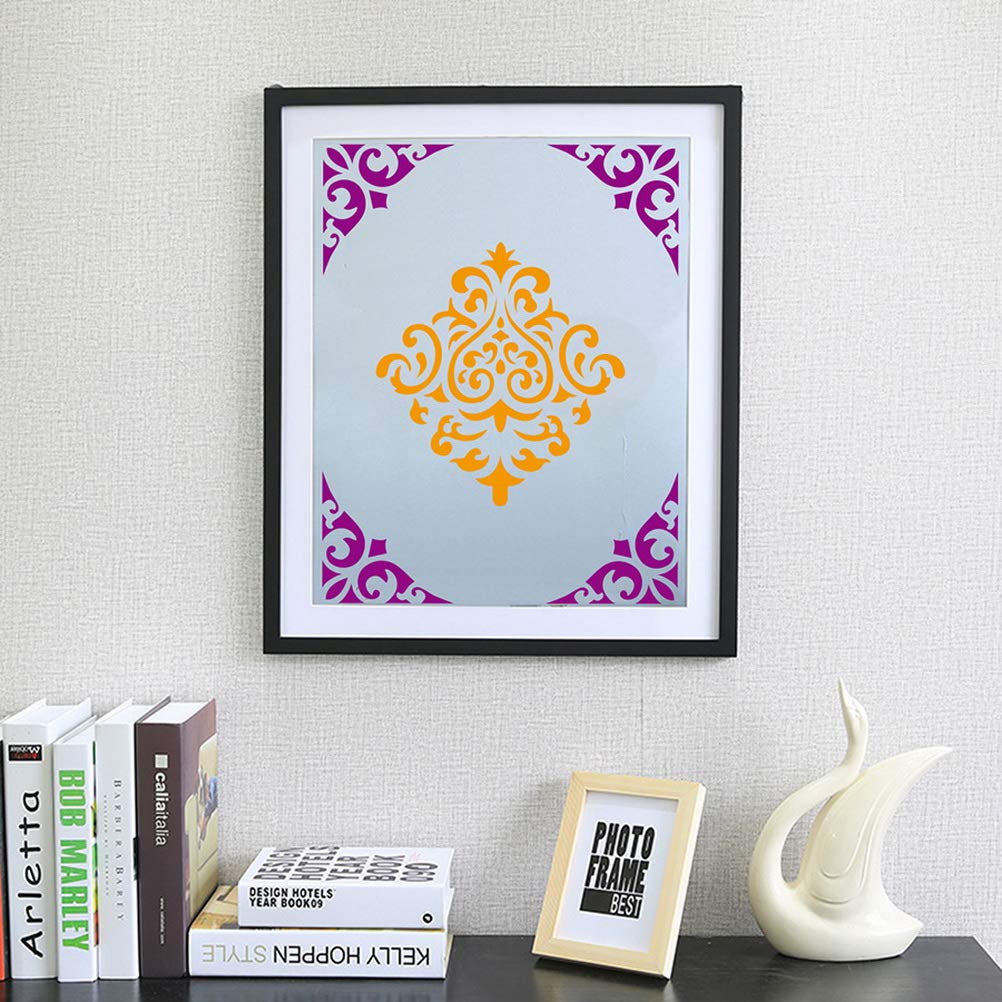 16 Pcs (6 x 6 Inch) Reusable Stencils, Mandala Stencils Mandala Dot Painting Templates Stencil for Painting Art Scrapbook (white-16pcs)