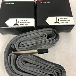 Two (2) 700x18C 700x25CNew Bicycle Inner Tubes Presets 60mm Fixie Road Bike