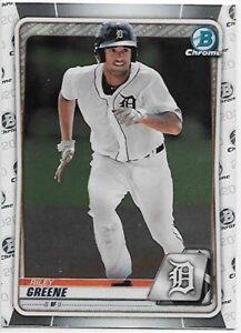 2020 bowman chrome prospects #bcp-122 riley greene rc rookie detroit tigers mlb baseball trading card