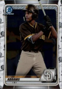 2020 bowman chrome prospects #bcp-62 cj abrams rc rookie san diego padres mlb baseball trading card