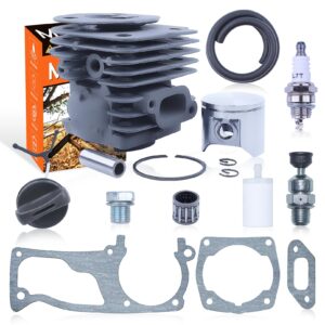 mtanlo 47mm cylinder piston gaskets kit for husqvarna 357xp 359 rancher epa 357 xp big bore 2156 2159 chainsaw decompression valve spark plug needle bearing 537157302 537157304