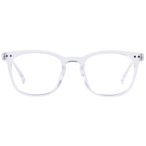 andwood blue light blocking glasses women men computer small face frame bluelight blocker teens square frame clear crystal