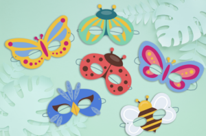 printable spring bugs mask kit