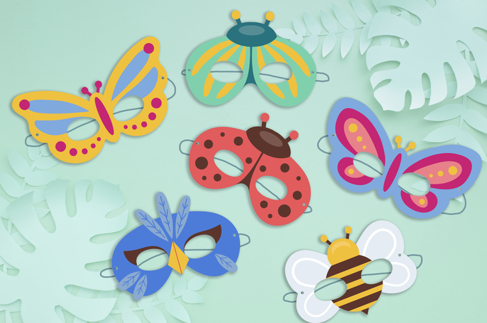 Printable Spring Bugs Mask Kit