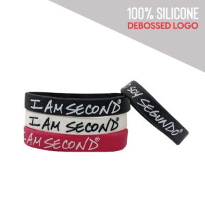 4-Pack I Am Second Adult Multi-Color Wristband Bundle