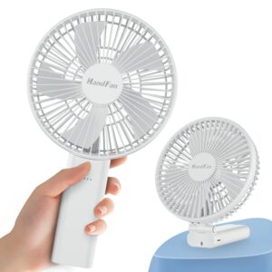 handfan 6 inch handheld fan 4000mah battery operated fan 6 settings personal desktop fan with 5-34h working time removable base strong airflow