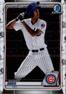 2020 bowman chrome prospects #bcp-141 brennen davis rc rookie chicago cubs mlb baseball trading card