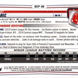 2020 Bowman Chrome Prospects #BCP-86 Bobby Dalbec RC Rookie Boston Red Sox MLB Baseball Trading Card