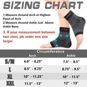 THX4COPPER Ankle Brace(Pair)-Great Foot Care Compression Support for Injury Recovery, Ankle Pain Relief, Swelling, Sprained Ankle, Achilles, Tendonitis, Heel Spurs-Perfect Ankle Sleeve Men&Women